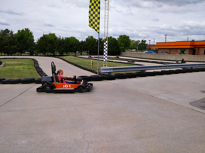 The look of pure concentration says it all &ndash; these kids aren't just driving, they're plotting racing dynasties.