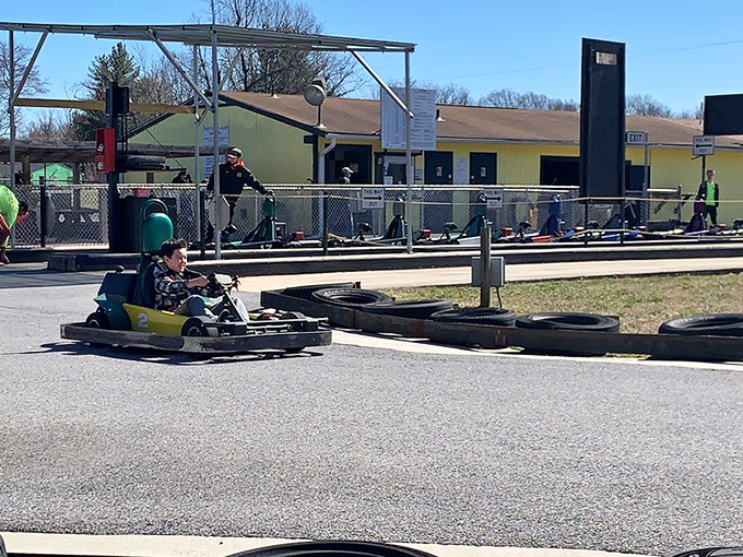 The pre-race briefing: half safety instructions, half psychological warfare as racers size up their competition with sideways glances.