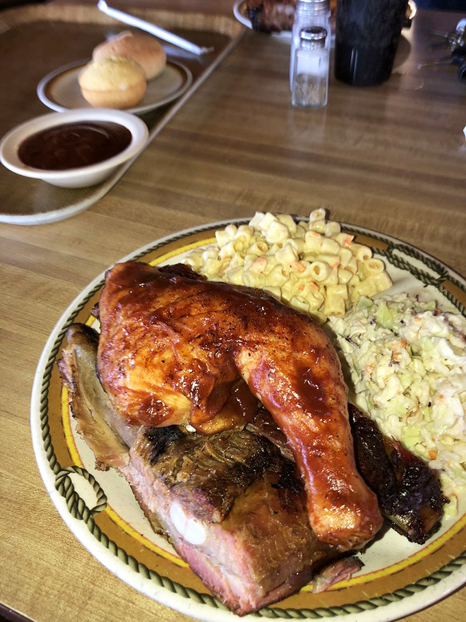 When chicken and ribs share a plate, it's not a meal&mdash;it's a celebration. Those sides aren't afterthoughts; they're essential supporting characters in this delicious drama.