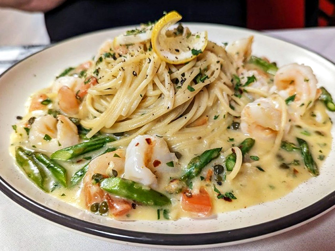 This shrimp scampi isn't just a dish&mdash;it's a vacation to the Italian coast. The sauce begs to be sopped up with bread until the plate gleams.