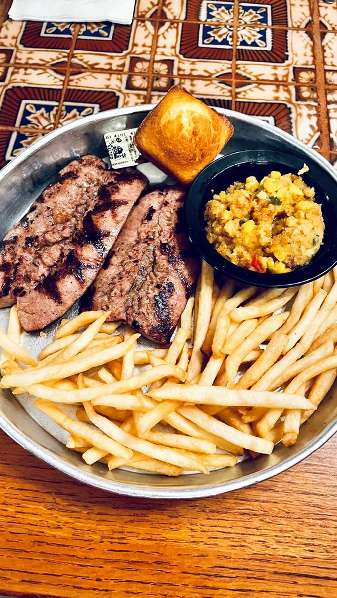 When steak meets smoke, magic happens. Those fries aren't just along for the ride&mdash;they're essential co-stars in this production.