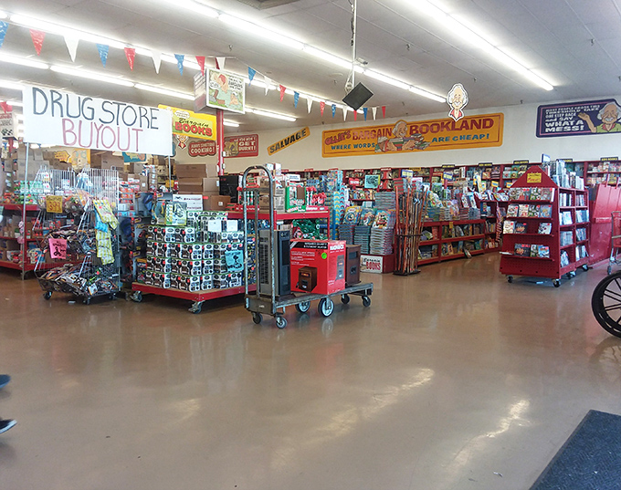 Where "Drug Store Buyout" means someone else's inventory challenge becomes your personal treasure hunt through aisles of unexpected finds.