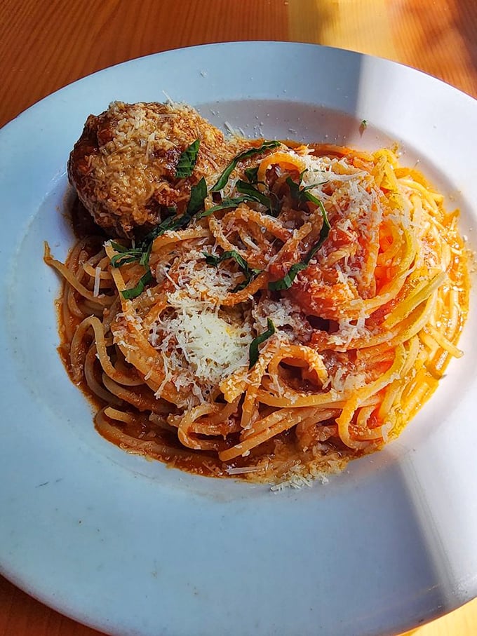 Grandma's meatball isn't just big&mdash;it's the Marlon Brando of meatballs: imposing, memorable, and absolutely worth the trip. 