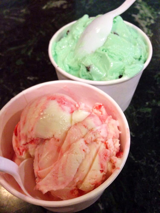 Pink meets green in this cup of joy. Like spring and summer decided to throw a party in your mouth.