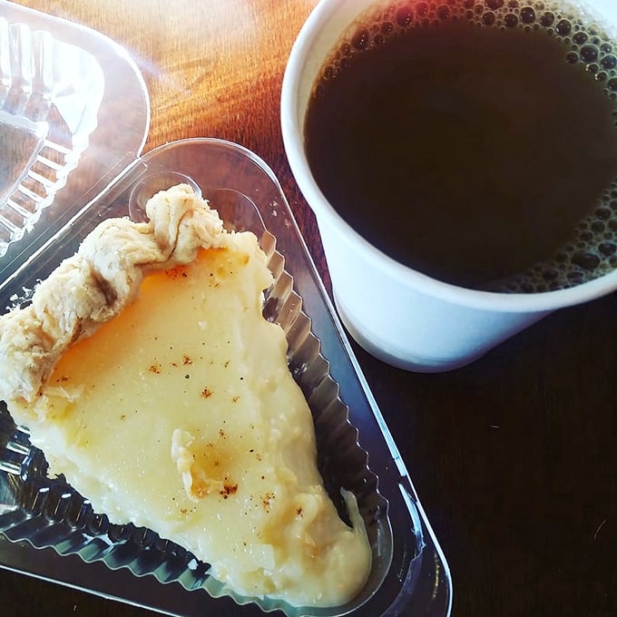 The perfect pairing: strong black coffee cuts through the sweet creaminess, creating a balance that philosophers could write dissertations about.