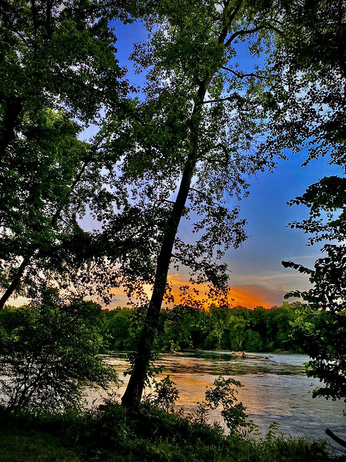 Sunset transforms the Catawba into liquid gold. This isn't Instagram-filtered reality&mdash;it's just South Carolina showing off again.
