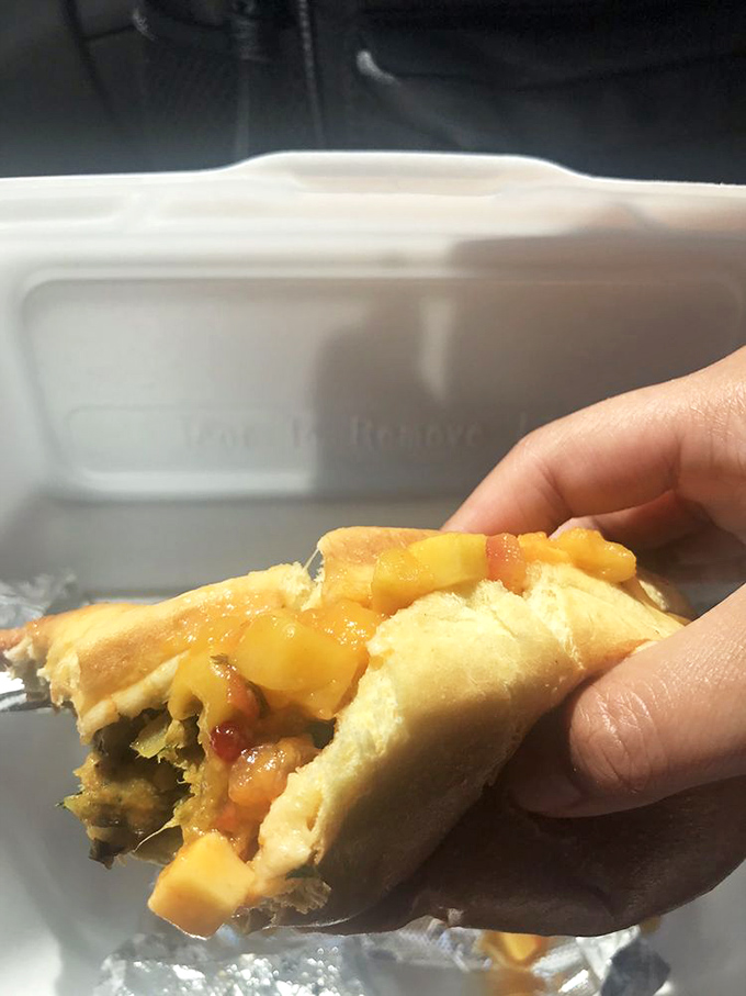 The Mad Mango Dog brings sweet tropical flair to counterbalance the savory base. It's like a vacation and comfort food had a delicious love child.