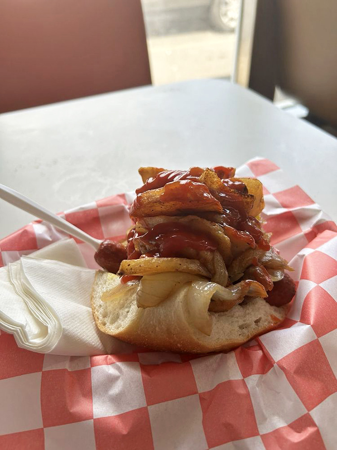 The combo doesn't ask for your approval&mdash;it commands your respect with its towering layers of sausage, potatoes, and peppers.