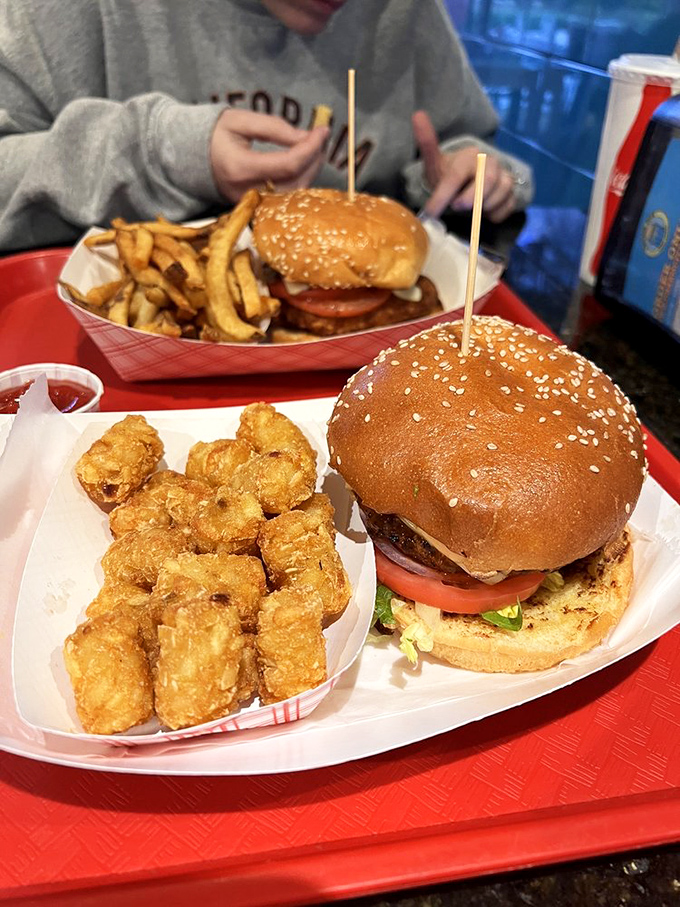 When your burger comes with a side of tater tots, you know you've made all the right decisions in life.