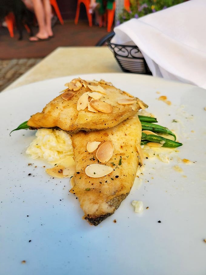 Trout almondine that's dressed to impress&mdash;crispy skin, tender flesh, and those toasted almonds adding the perfect crunch factor.