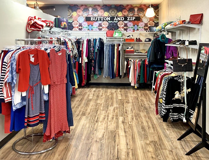 "Button and Zip" isn't just a booth name&mdash;it's a portal to fashion history where vintage threads await their second act on your Instagram feed.