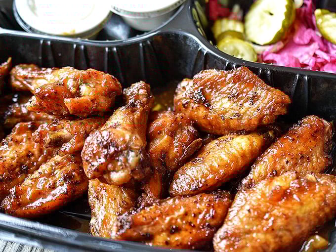 These wings aren't just smoked&mdash;they're given a flavor PhD. That glistening sauce could make a vegetarian question their life choices.