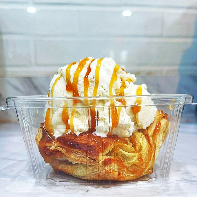 Heaven isn't just a place&mdash;it's this warm apple turnover crowned with vanilla ice cream and drizzled with caramel. Resistance is futile.
