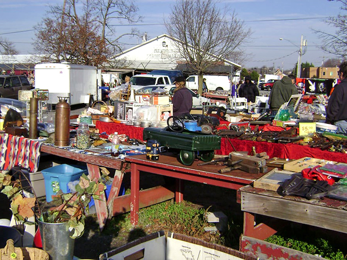 Every table tells a different story at Spence's outdoor market, where yesterday's household items await their second chapter with new owners.