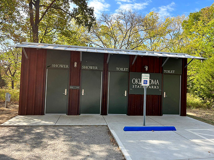 Even the facilities at Osage Hills got the memo about blending in. Practical, clean, and surprisingly photogenic.