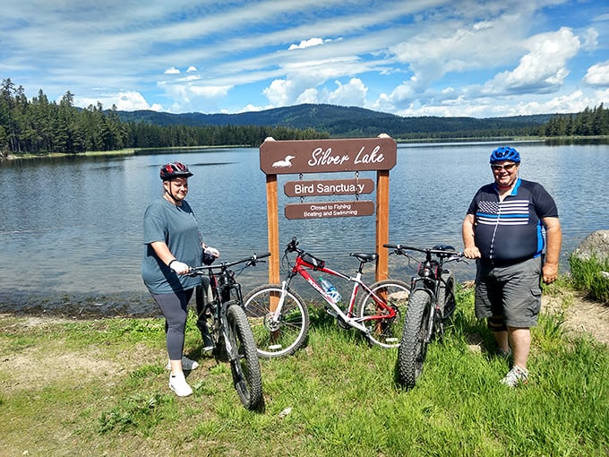 Biking Silver Lake's shoreline&mdash;where exercise meets postcard-perfect views, and "just one more mile" becomes the day's happiest mantra.