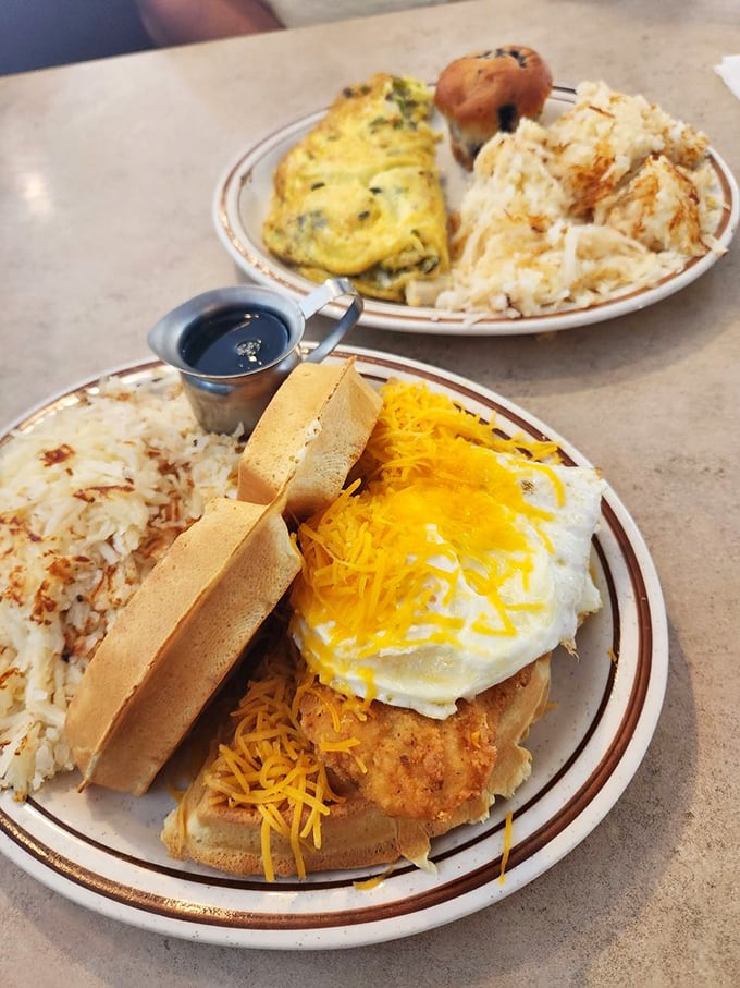 When breakfast can't decide what it wants to be, it becomes this magnificent creation&mdash;part waffle, part sundae, all joy.