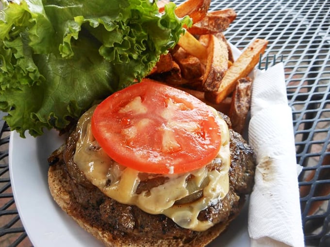 This isn't just a burger&mdash;it's a masterclass in international relations between beef, cheese, and garden-fresh toppings.
