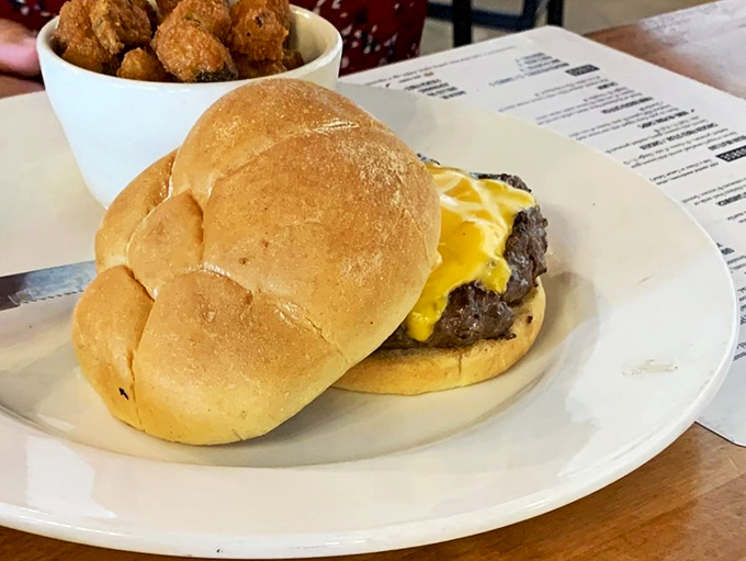 A burger that understands the importance of simplicity. Golden bun, melty cheese, juicy patty &ndash; sometimes the classics need no improvement.