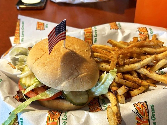 What's better than one burger? Two burgers with fresh toppings! This combination is the kind of arithmetic we can all get behind.