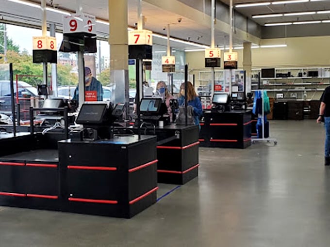 The nerve center of the Value Village experience, where treasures transform from "maybe someday" items into "can't wait to get home" acquisitions.