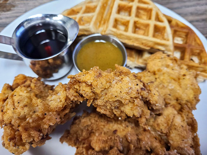 This isn't just fried chicken&mdash;it's a masterclass in crunch, with a golden crust that practically serenades you before each bite.