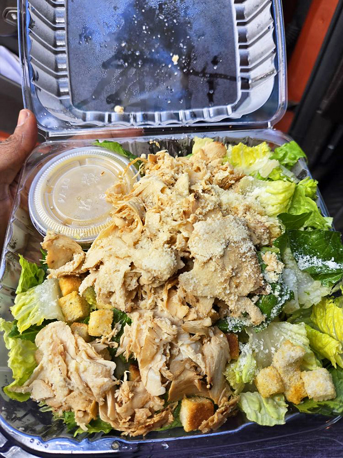 A chicken Caesar salad that doesn't skimp on the good stuff. Proof that "eating light" doesn't have to mean sacrificing satisfaction.