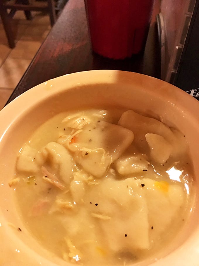 Chicken and dumplings&mdash;where chicken soup decided to get serious and invite some fluffy, doughy friends to the party.