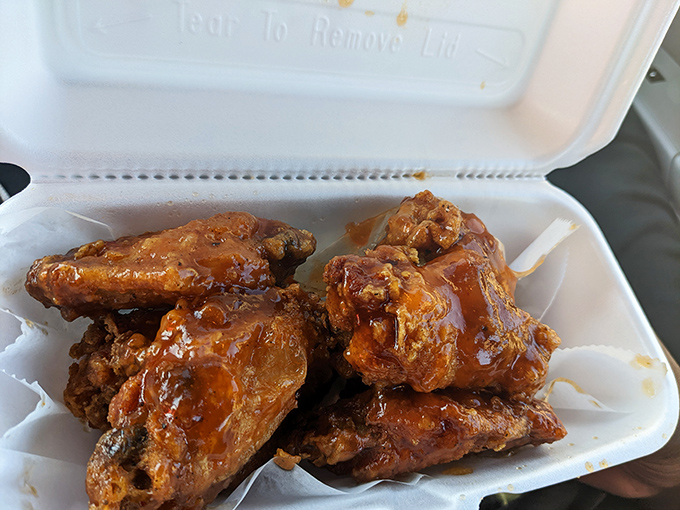 These wings aren't just coated in sauce&mdash;they're baptized in it. The kind of messy goodness that justifies using an entire roll of paper towels.