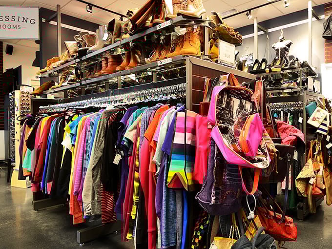 The dressing room corridor&mdash;that magical space where clothing possibilities become fashion realities, all under flattering lighting.