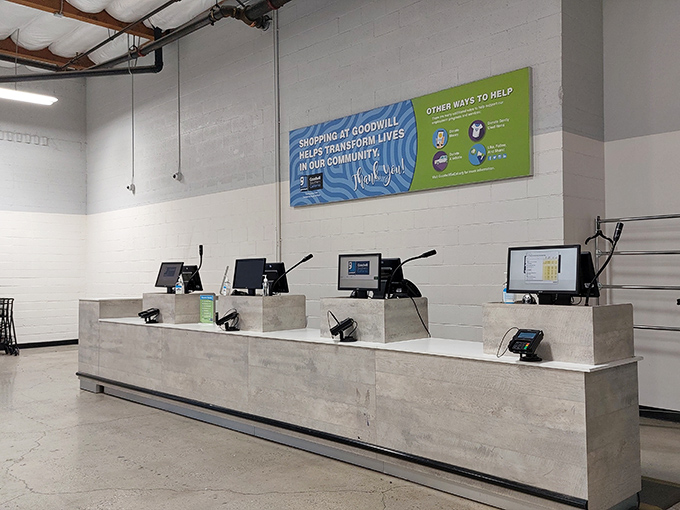 Modern checkout counters with a mission. Every purchase helps transform lives in the community&mdash;retail therapy with real purpose.