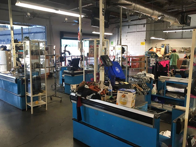 The checkout area&mdash;where hopeful treasures become proud possessions and volunteers have seen it all, from vintage wedding dresses to ceramic unicorns.