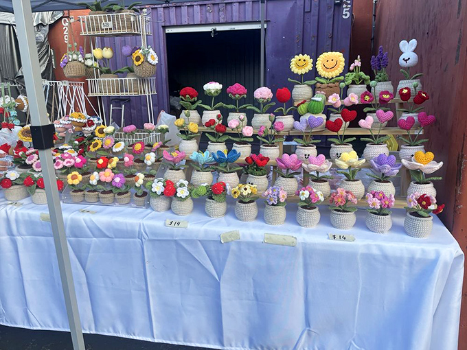 Handcrafted happiness in bloom &ndash; these crochet flowers never wilt, unlike my attempts at keeping real plants alive.