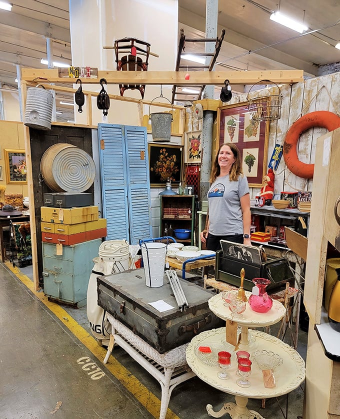 Each vendor brings their unique vision to their space, creating mini-museums of Americana that reflect both personal passion and historical significance.