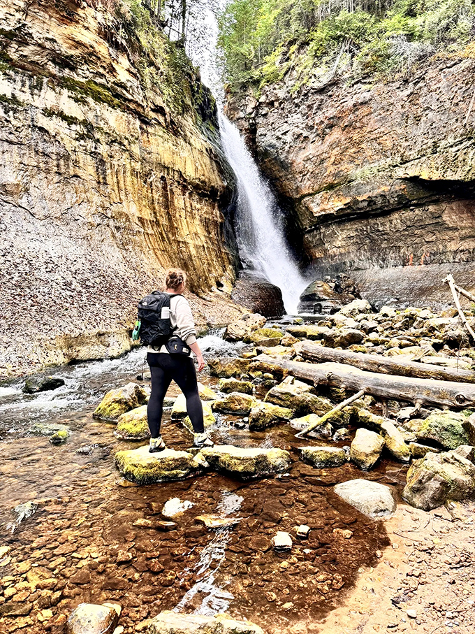 Up close with the falls, where water meets ancient rock in a dance that's been performing for millennia. No tickets required.