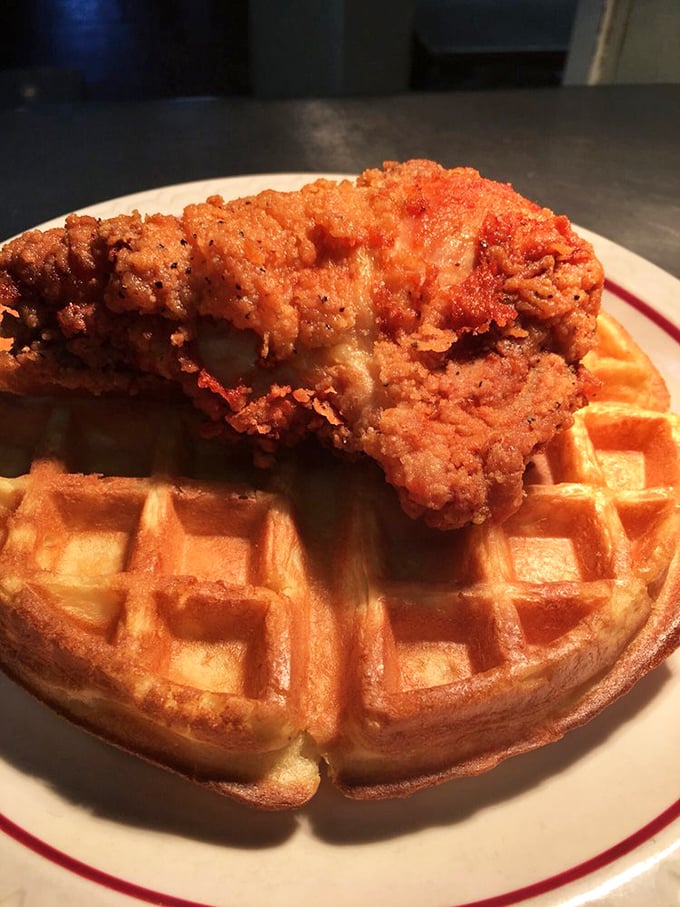 Chicken and waffles: the culinary equivalent of a perfect marriage. Sweet meets savory in a relationship that actually works.