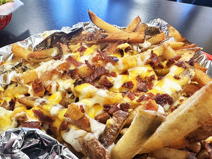 These loaded fries are what would happen if comfort food went to grad school and came back with honors.