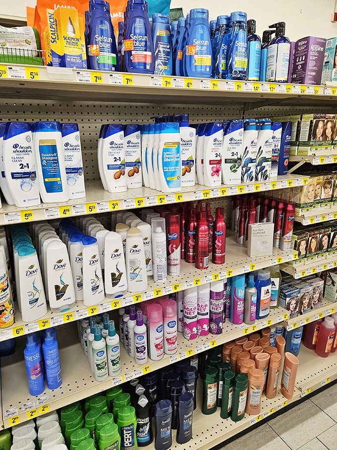 Aisle 9 offers everything from shampoo to bath accessories. The wooden ceiling beams add that distinctly Northwest touch to your bargain hunting. 