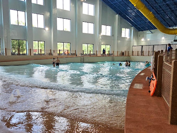Howlers Peak Ropes Course towers overhead like an American Ninja Warrior training ground. The higher you climb, the louder parents nervously laugh.