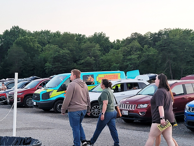 The Mystery Machine makes an appearance! Some fans take the nostalgic experience to the next level, turning movie night into a full-blown time capsule.