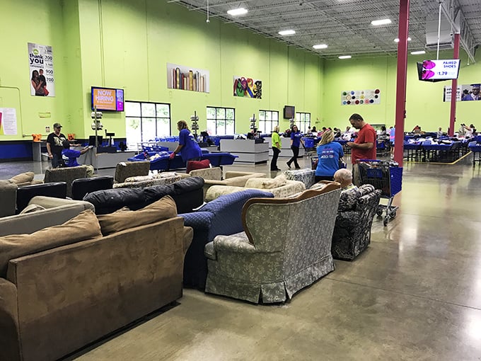 This isn't shopping; it's competitive treasure hunting with rules, strategies, and the shared thrill of the find bringing strangers together.