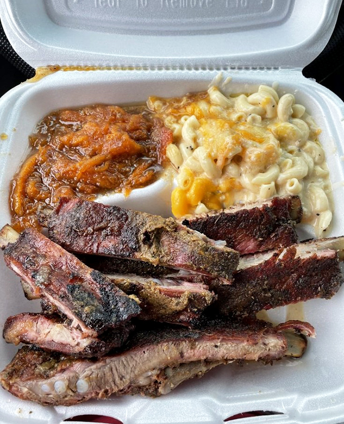 When your BBQ comes with string beans and sweet potatoes, you can tell your doctor you had vegetables. The meat? Just a protein bonus. 