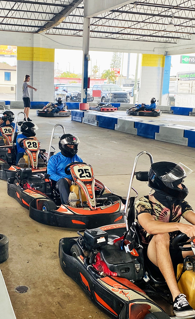 The starting grid&mdash;where racing dreams and friendly trash talk begin. Helmets on, game faces ready, friendships temporarily suspended.