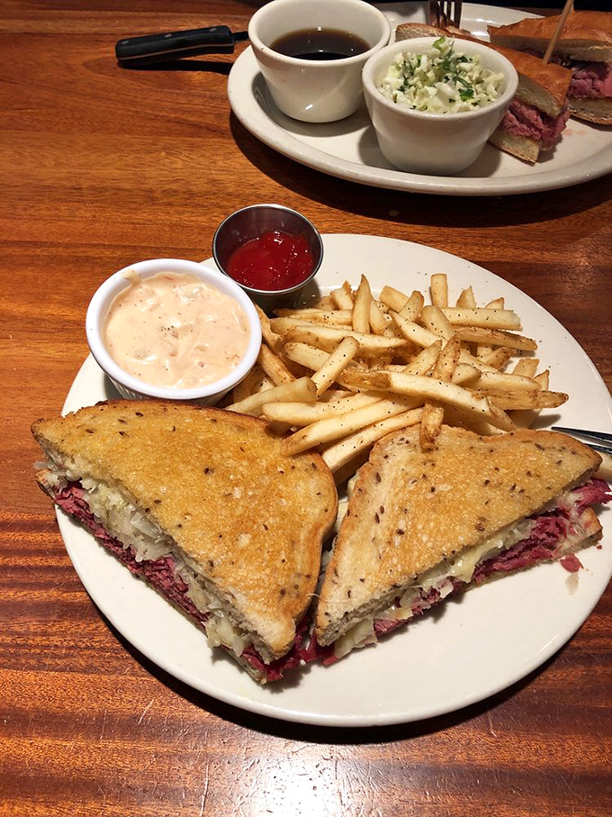 This sandwich isn't just lunch; it's architecture with purpose. The fries aren't side characters&mdash;they're co-stars waiting for their ketchup spotlight.