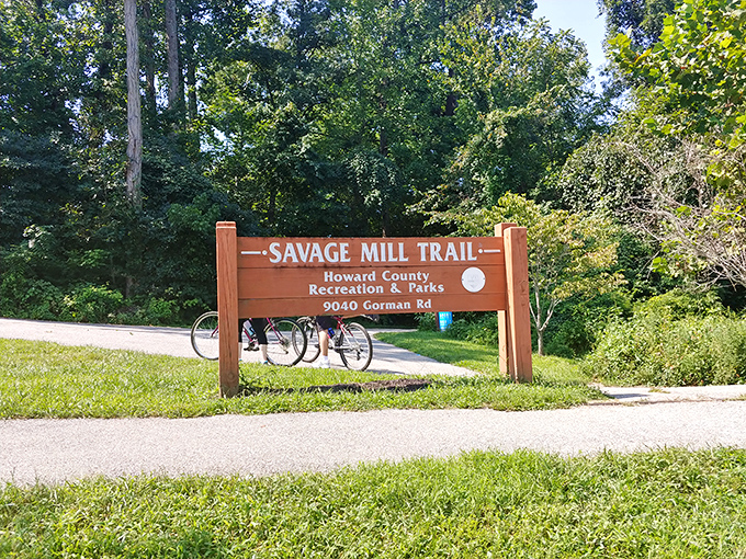 Not just any trail&mdash;it's THE Savage Mill Trail. Howard County's way of saying "We've got history AND nature, take that neighboring counties!"