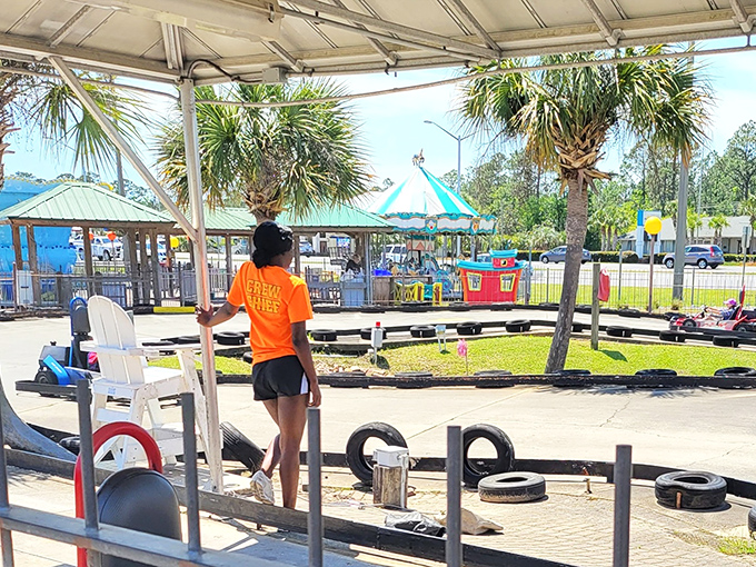 Behind every great family adventure is someone in a bright shirt making sure you don't turn "fun day out" into "emergency room visit." Unsung heroes of vacation memories.