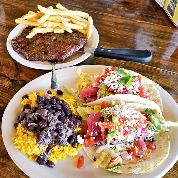 When you can't decide between land and sea, The Old Fish House says, "Why choose?" Surf, turf, and yellow rice&mdash;Florida's holy trinity.
