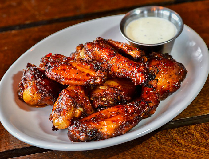 Wings so perfectly glazed they could moonlight as dessert, though their spicy kick reminds you they're all business in the flavor department.