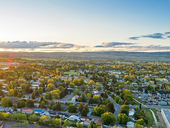 From above, Ammon's neighborhoods form a perfect patchwork quilt of the American dream &ndash; minus the astronomical mortgage.