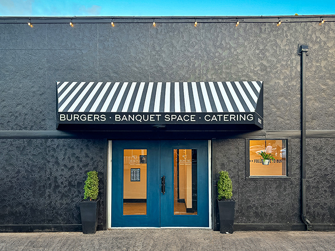 Giant Burger's humble white building tells no lies &ndash; the burgers inside are indeed giant. And giant on flavor too. 
